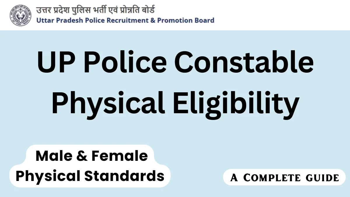 UP Police Constable Physical Eligibility 2025: Height, Weight & Running ...