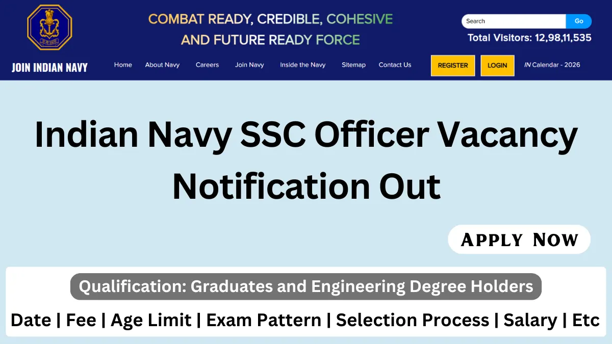 Indian Navy SSC Officer Recruitment 2026 – 276 Vacancies - Rojgar Warrior